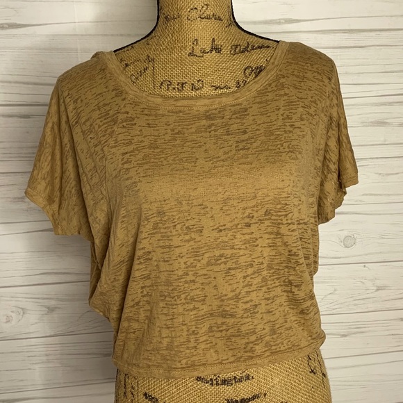 Ambiance | Tops | 6 Tan Sheer Pattern Top | Poshmark
